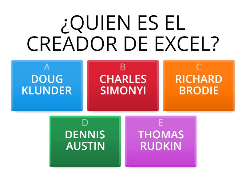 EXCEL - Cuestionario