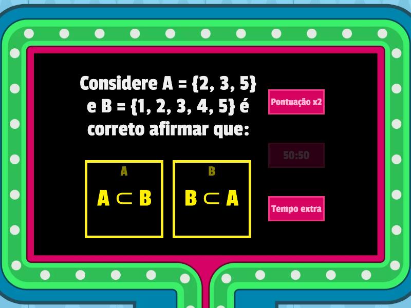 Conjuntos 1ª série C Matemática - Game show de TV