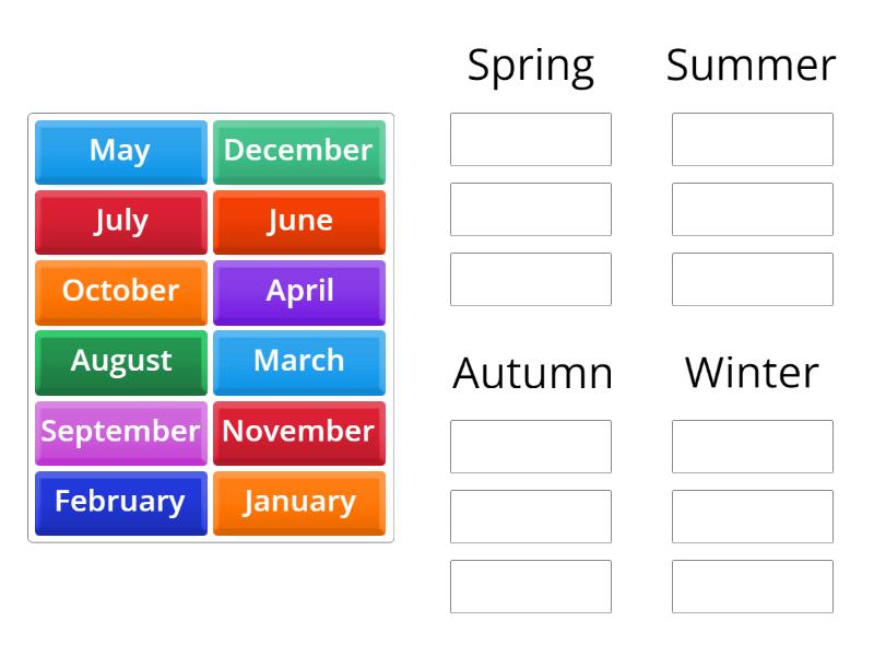 Match months and seasons - Group sort