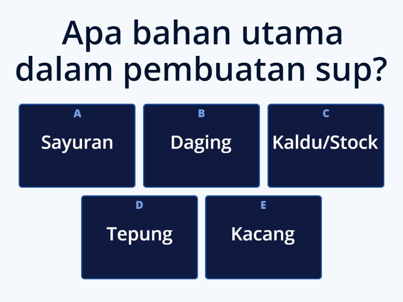 PPM Soup for XI Kuliner - Quiz