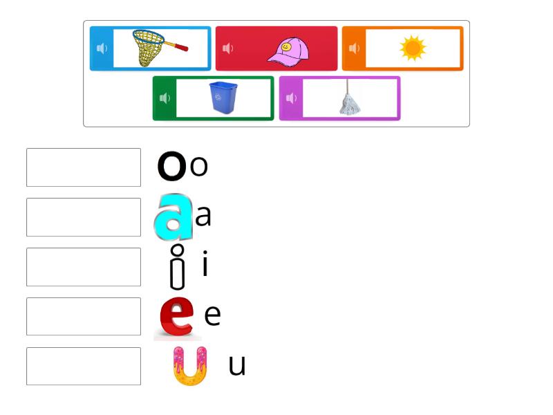 Short vowel sound identification - Match up