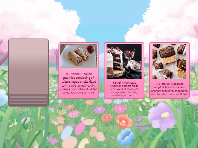 20 best desserts - Speaking cards