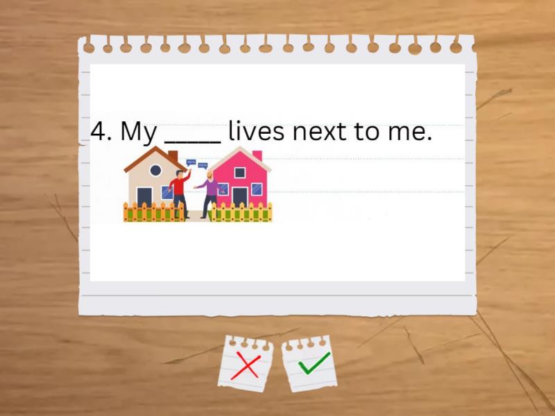 every neighbor behind these against now - Flash cards