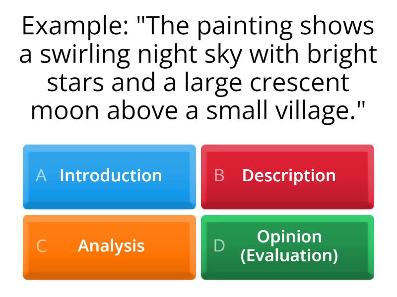 Examples of Informal Art Critique Parts - Cuestionario