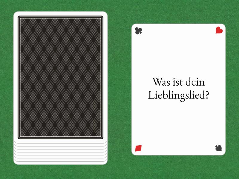 Musik, Musik, Musik - Speaking cards