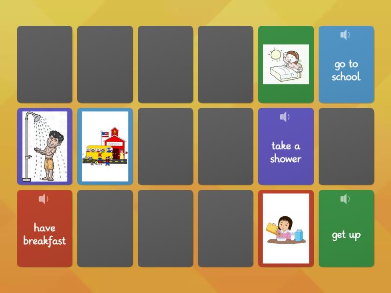 Daily Routines MEMORY - Parejas