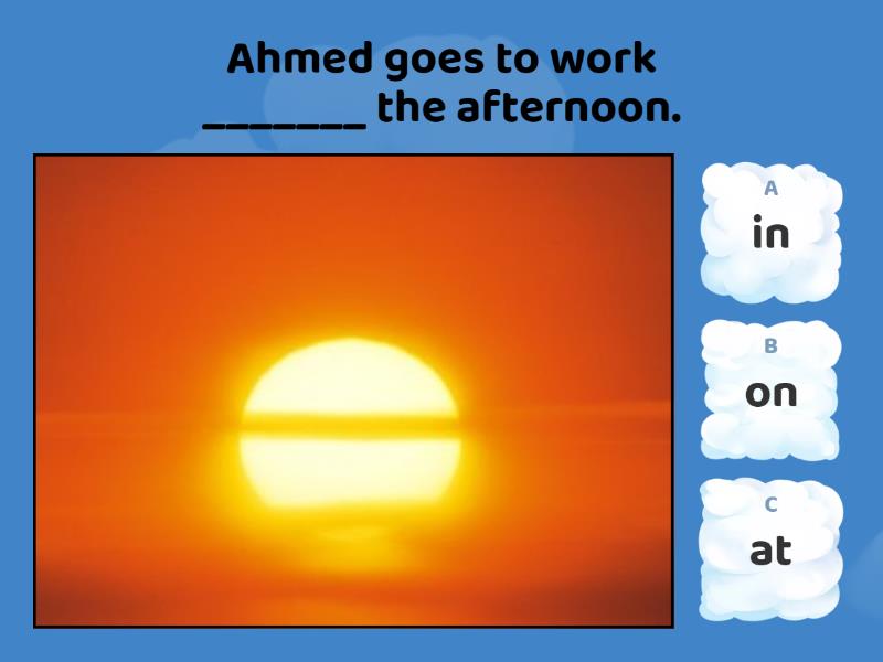 Prepositions of Time - Quiz