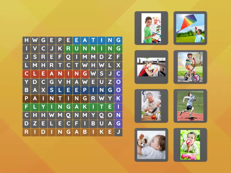 WHAT ARE THEY DOING? - Wordsearch