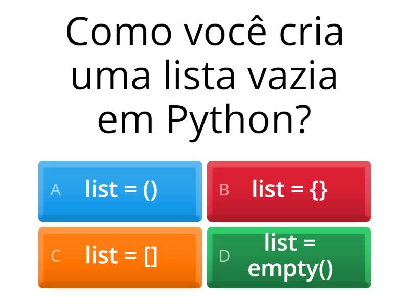 Listas em Python - Leon - Quiz