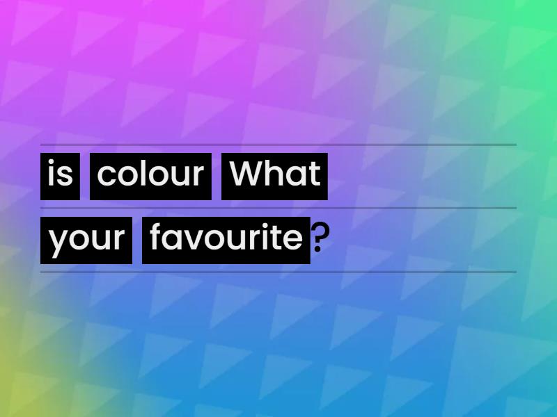 What's your favourite ..? - Unjumble
