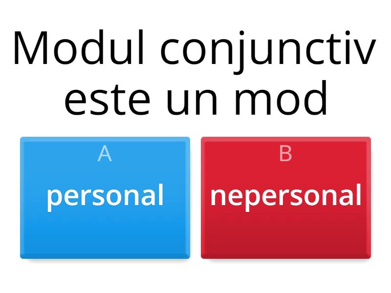 Modul conjunctiv - Quiz