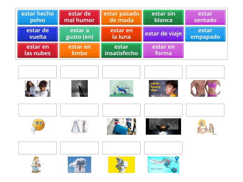 Modismos con estar 2 - Une las parejas