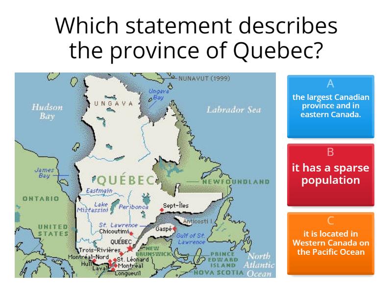 Review for UT Canada History - Quiz