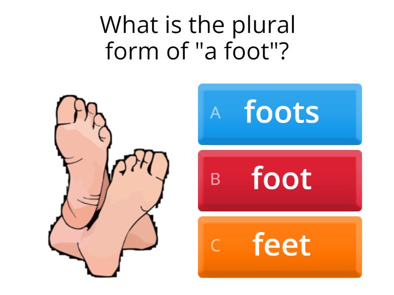 Regular and Irregular Plural Nouns - Quiz