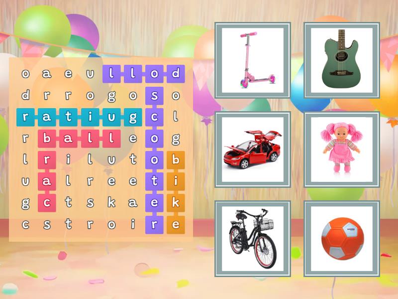 Toys - Wordsearch
