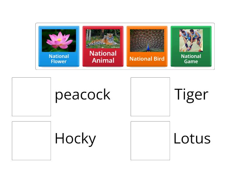 National Symbols - Match up