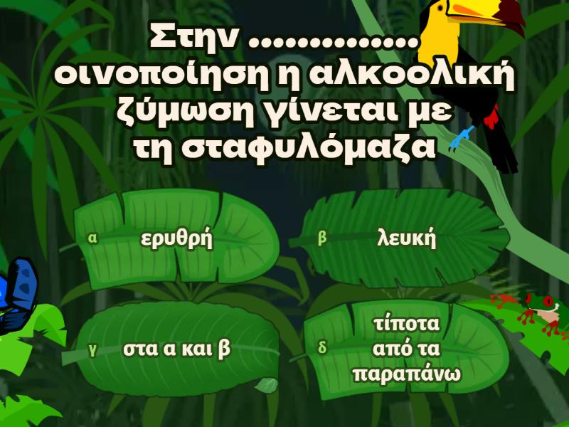 Λευκή και ερυθρή οινοποίηση - Quiz