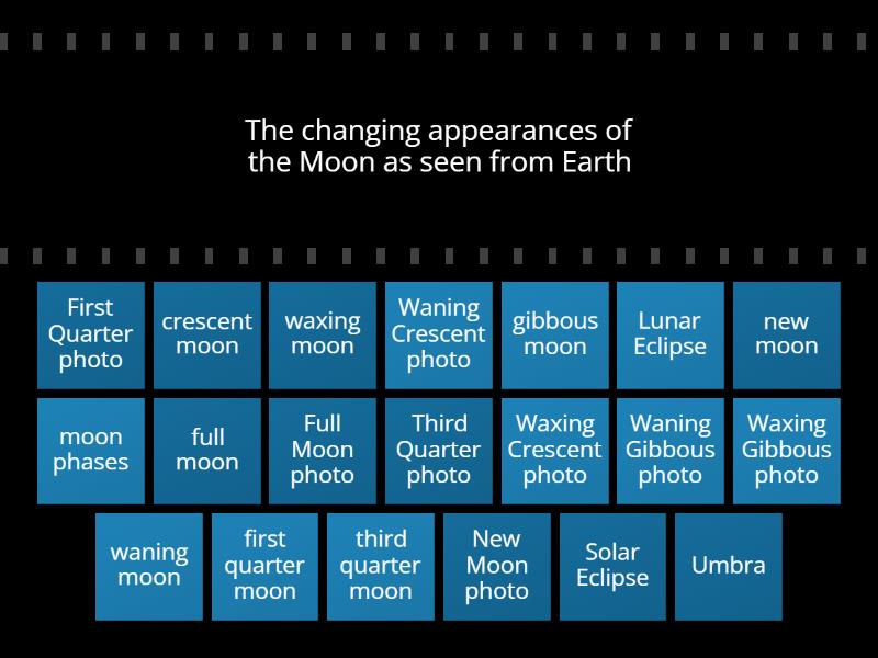 7C - Moon Phases and Eclipses - Find the match