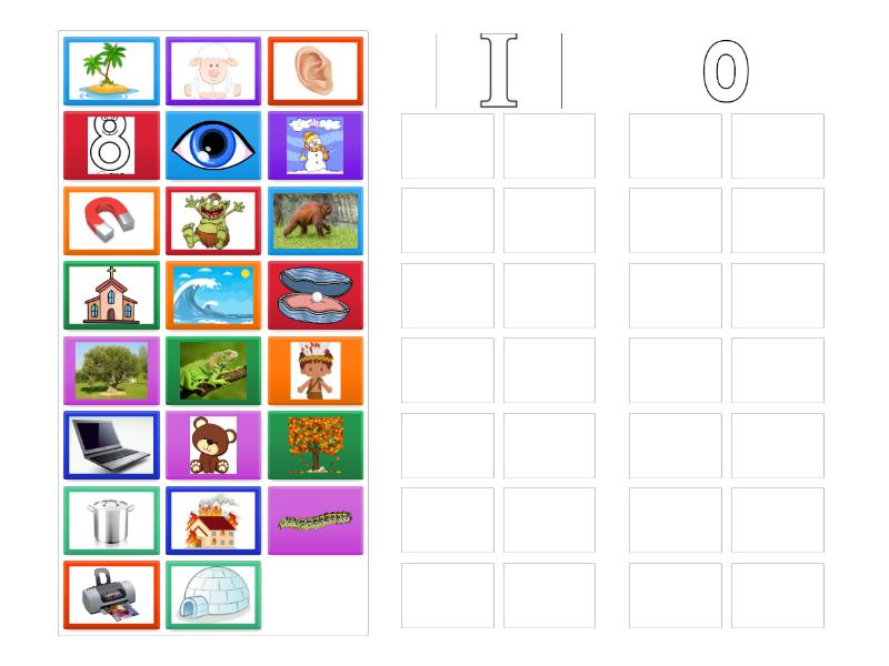 VOCAL O Y VOCAL I - Group sort