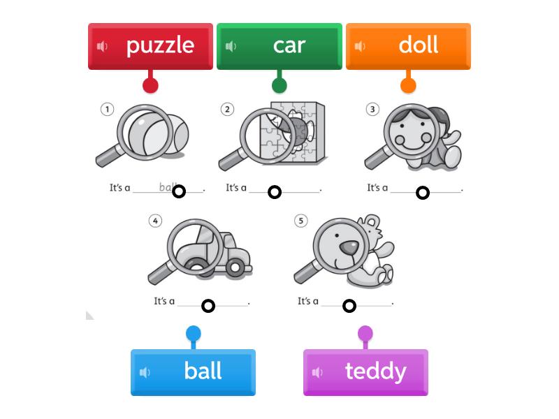 Family and Friends 1 unit 2 toys - Labelled diagram