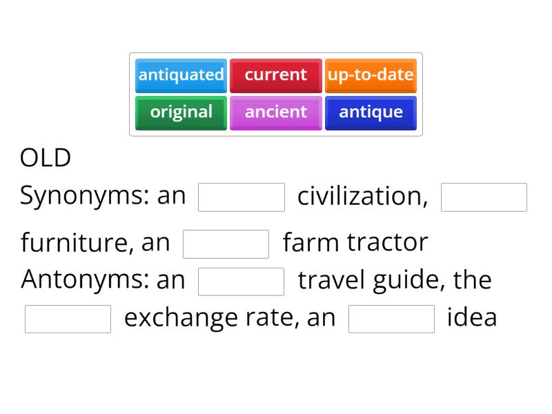 Antonyms 1 - Complete the sentence