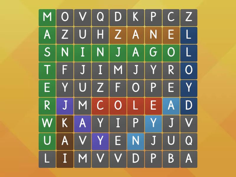 Ninjago - Wordsearch
