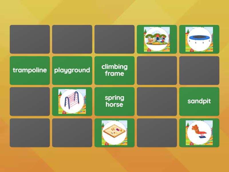 On the playground - Matching pairs