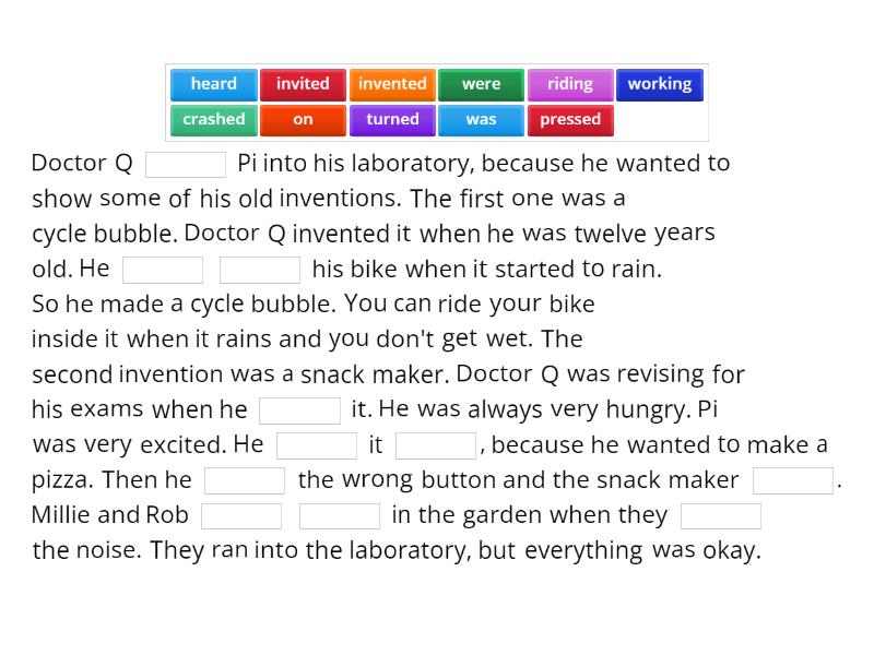 Doctor Q is a great inventor - Complete the sentence