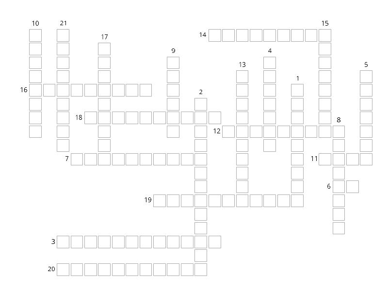7°B Repaso Unidad 0: "Gramática" - Crucigrama