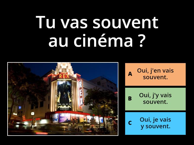 Les pronoms y et en. - Quiz