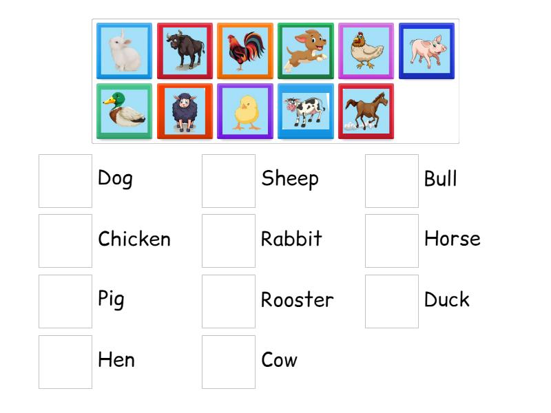 farm animals - Match up
