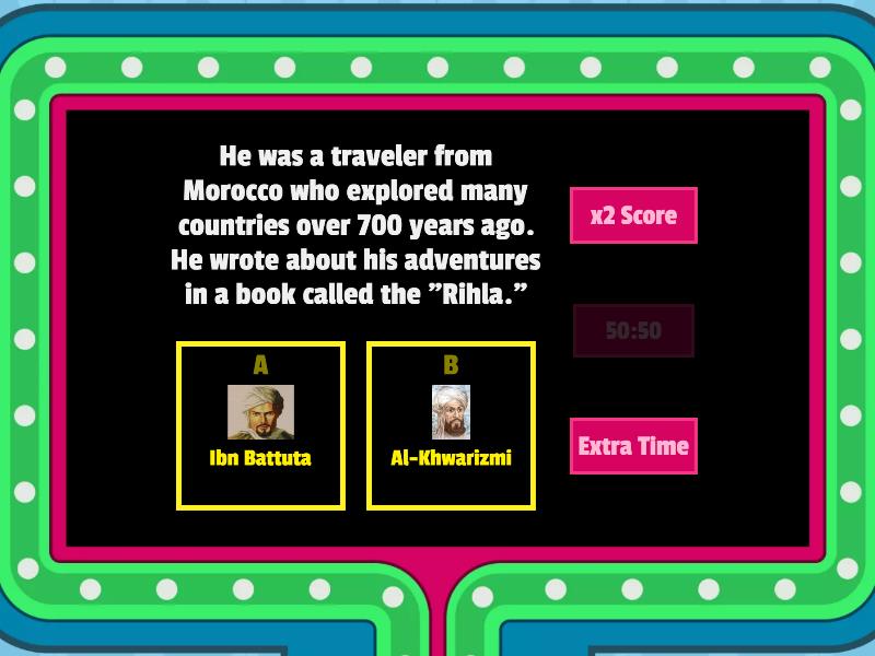 Famous Arab Scientists and Explorers - Gameshow quiz