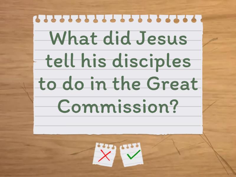 The Great Commision - Flash cards