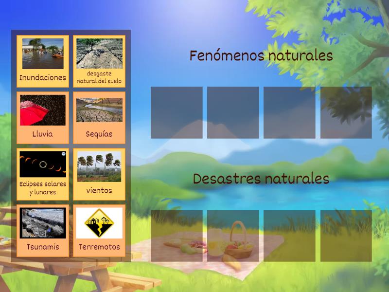 Desastres y fenómenos naturales - Group sort