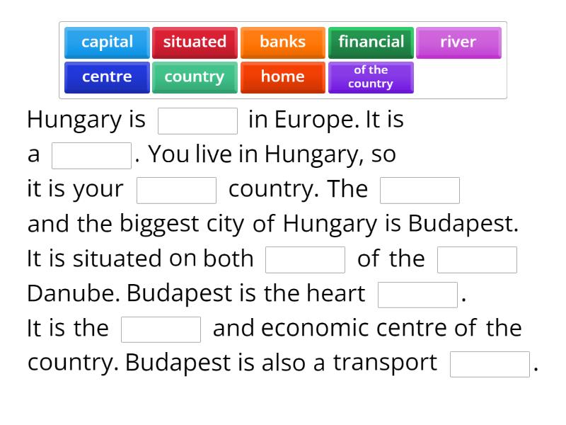 Hungary text - Complete the sentence