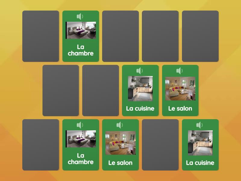 Parties de la maison - Matching pairs