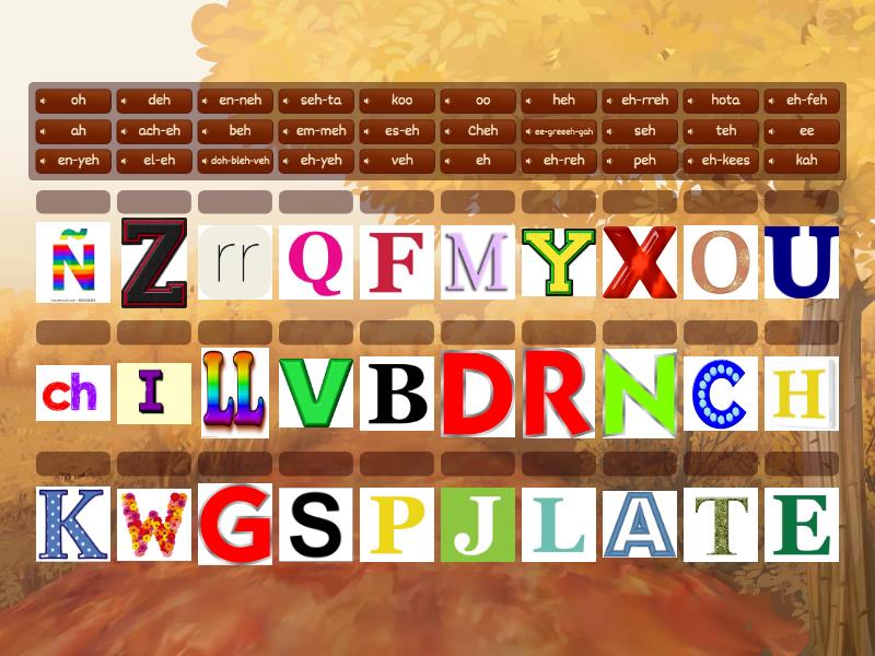 The Spanish Alphabet - Match up