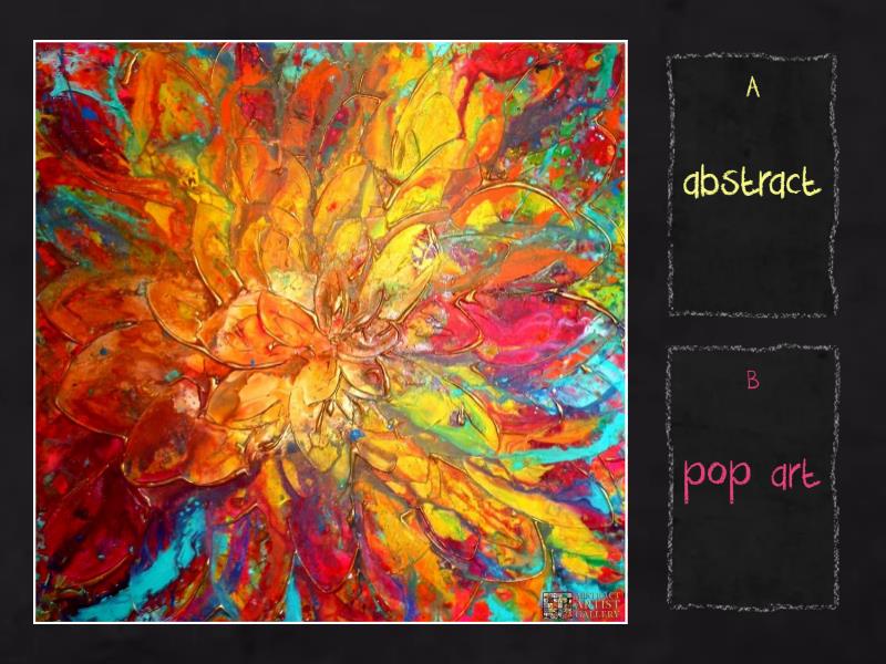 Types of Art Adjectives on paintings - Quiz