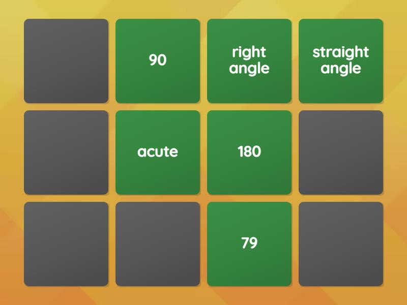 types of angle - Matching pairs