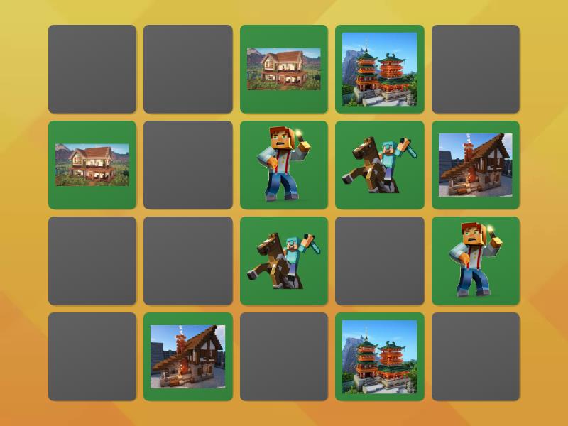 Minecraft Memory Game - 10 Pairs - Matching pairs