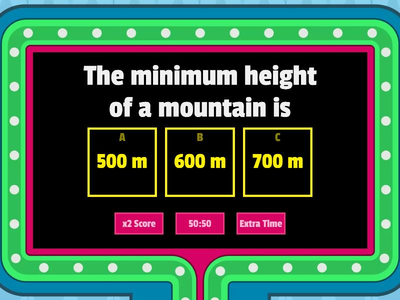 Mountain quiz - Gameshow quiz