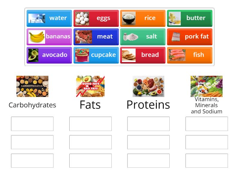 L5_P.4 Module 2 - Food and Drinks_Food Nutrients - Group sort
