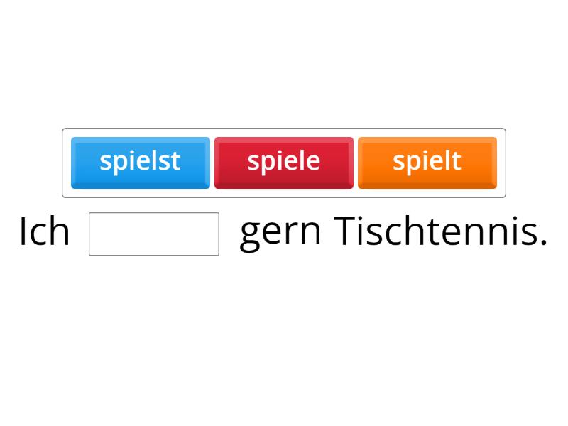Was spielst du gern? die Sporte auf Deutsch - Complete the sentence