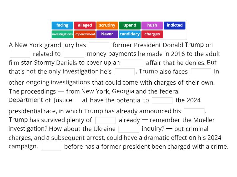 Criminal investigation - Complete the sentence