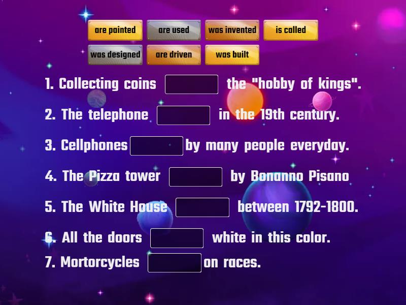 Inventions Passive Voice - Complete the sentence