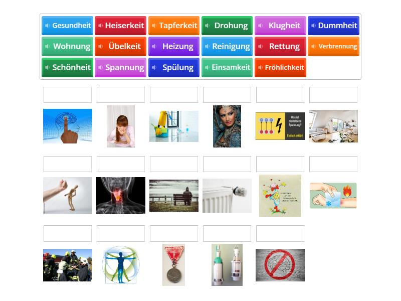 Nomen Feminina heit- keit - ung - Match up