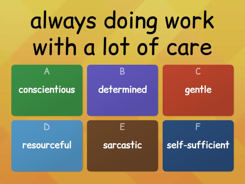 EF advanced u1 personality definitions - Quiz