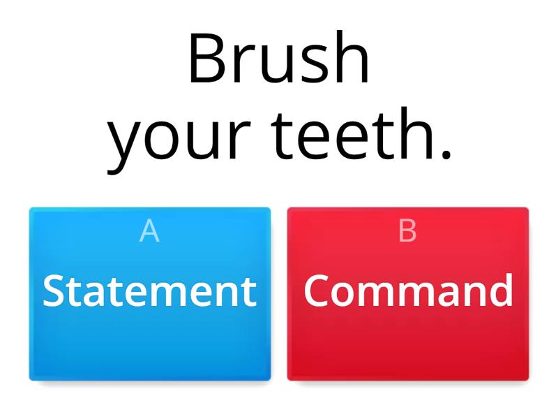 Statement or command? - Quiz