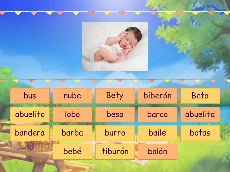 Palabras con Bb - Find the match