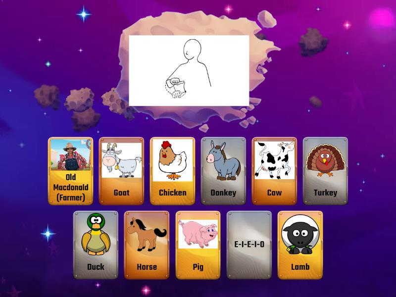 Old Macdonald Makaton - Find the match
